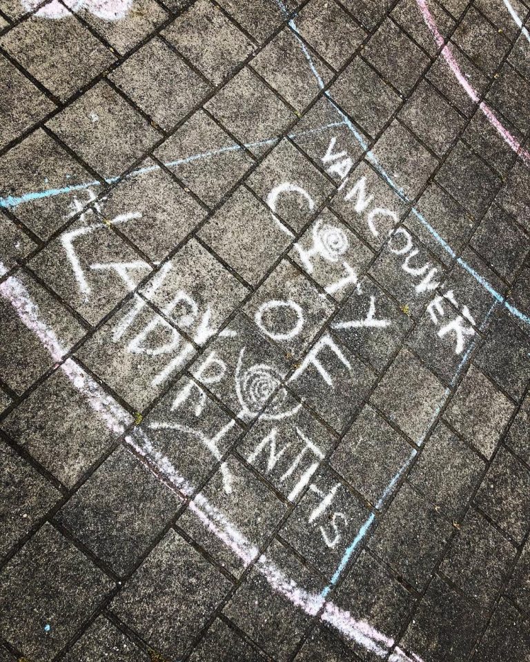 Oscar – Chalk Labyrinth – North East False Creek Seawall – Vancouver ...