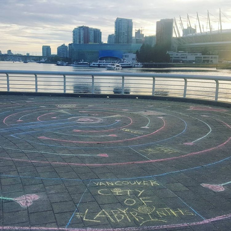 Kristina – Chalk Labyrinth – North East False Creek Seawall – Vancouver ...