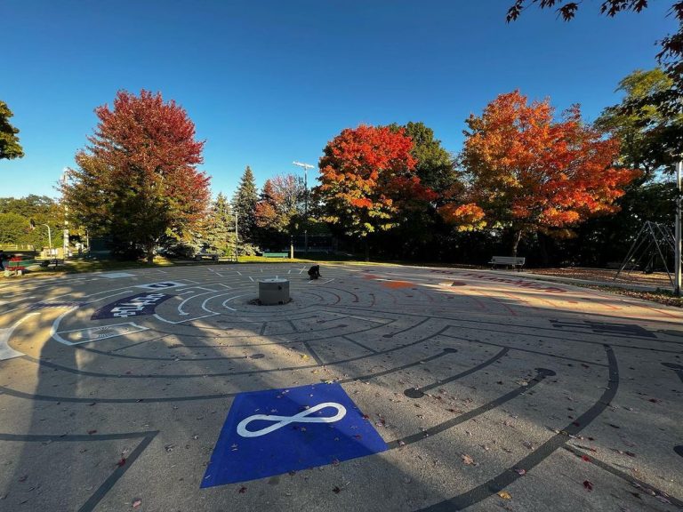 Métis Flag ♾ within Black/West Quadrant – Medicine Walk Labyrinth ...
